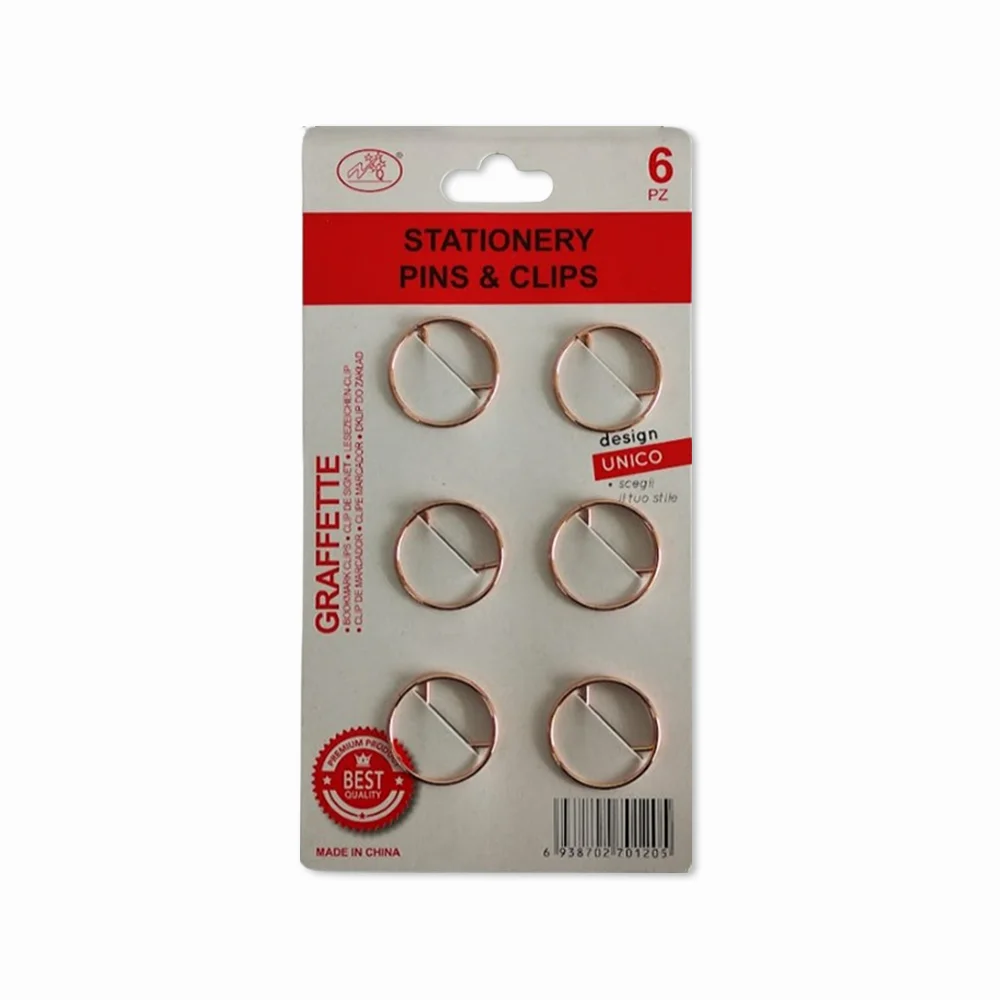 KIT CLIPS COM 6 UNIDADES 25MM EM METAL REF: AP5424