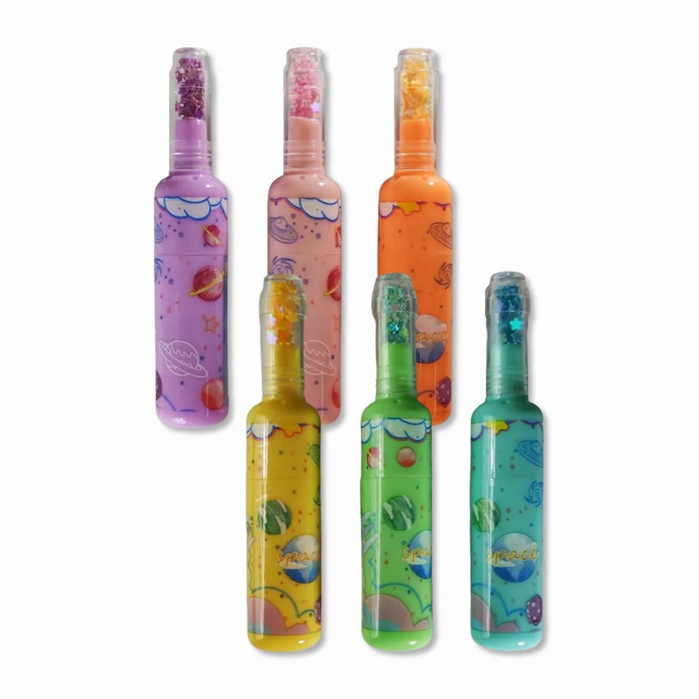 KIT 6 MINI MARCA TEXTO EM PLÁSTICO REF: DL-2028B